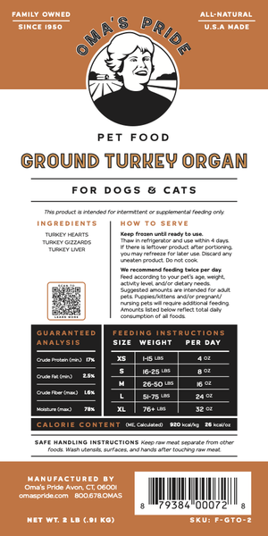 Turkey Organ Meat - Ground – Field and Feed